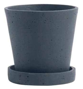 Květináč Flowerpot s podmiskou Dark Blue S HAY