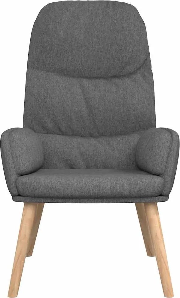 Relaxační křeslo světle šedé textil 340990