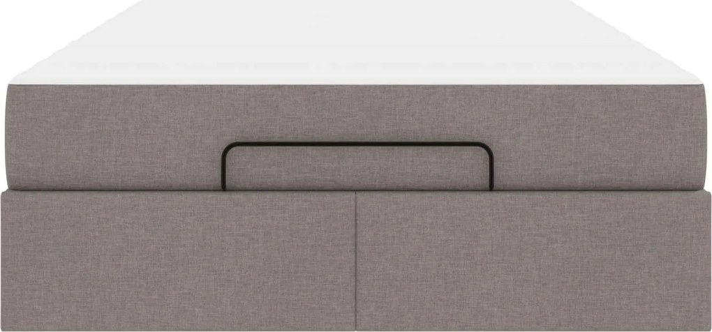 Rám postele s matrací 2 ks Taupe textil 3399484