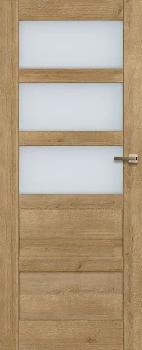 Interiérové dveře vasco doors BRAGA model 4 Průchozí rozměr: 60 x 197 cm, Orientace dveří: Pravé dveře, Dekor: Dub Viking