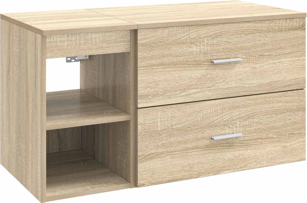 Sada koupelnového nábytku 2 ks Dub sonoma Kompozitní dřevo 3403938