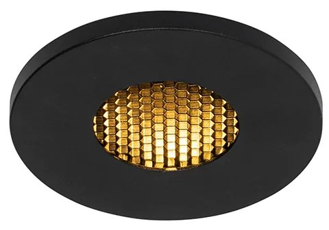 Moderní zapuštěné bodové světlo černé IP54 - Shed Honey