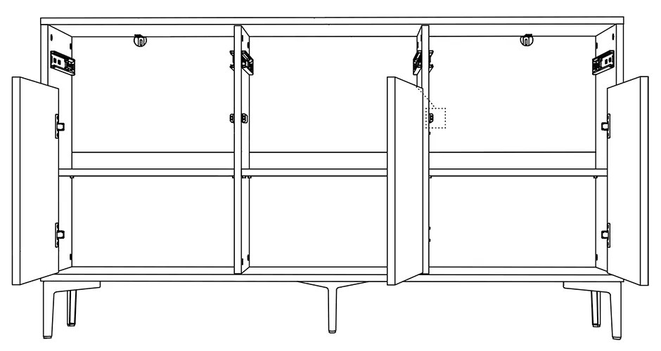 UNO | komoda K3D3S | 152 cm | béžová | lamino o síle 18 mm