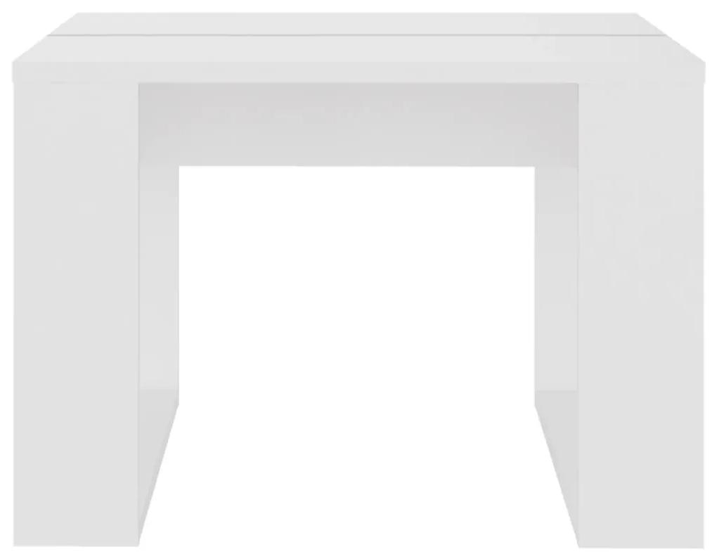 Odkládací stolek bílý 50 x 50 x 35 cm dřevotříska - Default Title