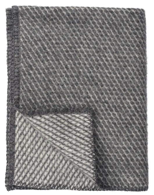 Vlněný dětský pléd Velvet grey 90x130, Klippan Švédsko Šedá