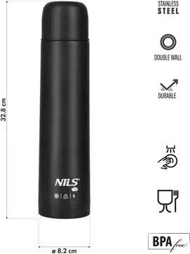 NILS Camp NC3804 Termoska černá 1000 ml