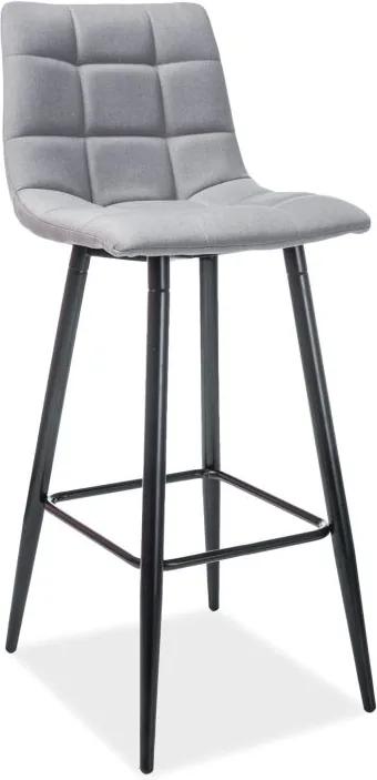 MAXIVA Barová židle - SPICE, čalouněná, šedá
