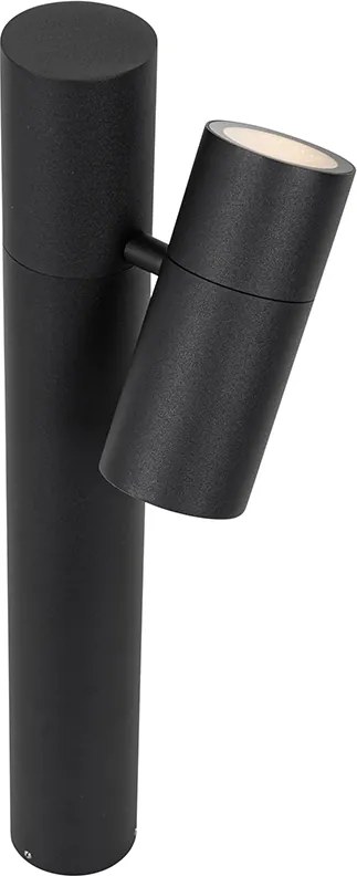 Venkovní lampa černá s hrotem do země a kabelovou průchodkou 50 cm IP44 - Solo Deluxe