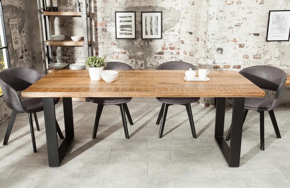 Moebel Living Masivní dřevěný jídelní stůl Fabio 180 x 90 cm