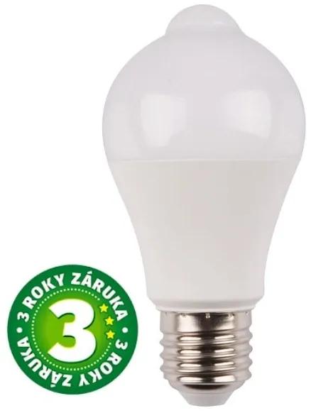 Prémiová LED žárovka E27 s čidlem pohybu 8,8W 806lm, denní, ekv. 60W, 3 roky