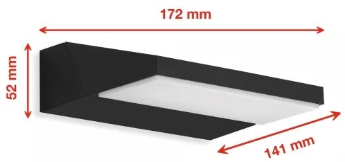 Telefunken - LED Venkovní nástěnné svítidlo LED/10W/230V IP44 černá
