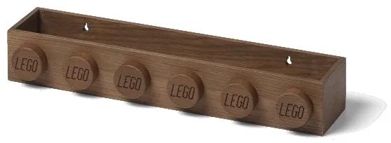 LEGO dřevěný stojan na knihy dub - tmavě mořený