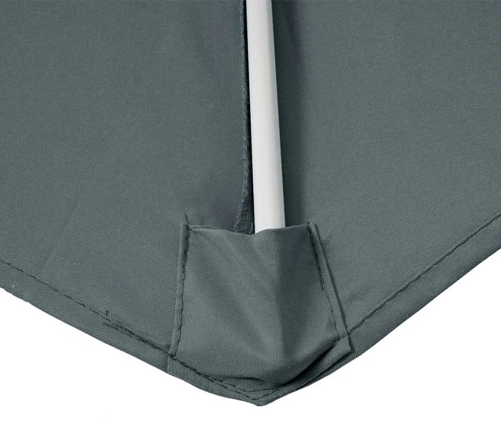 Slunečník půlkruh Parla 270 cm bez stojanu - polyester/hliník - antracit