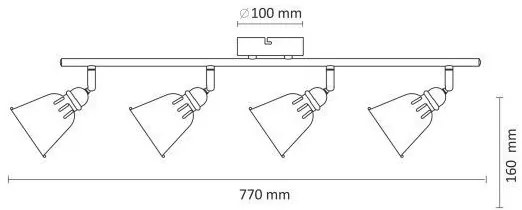 Bodové svítidlo FIONA 4xE14/8W/230V černá