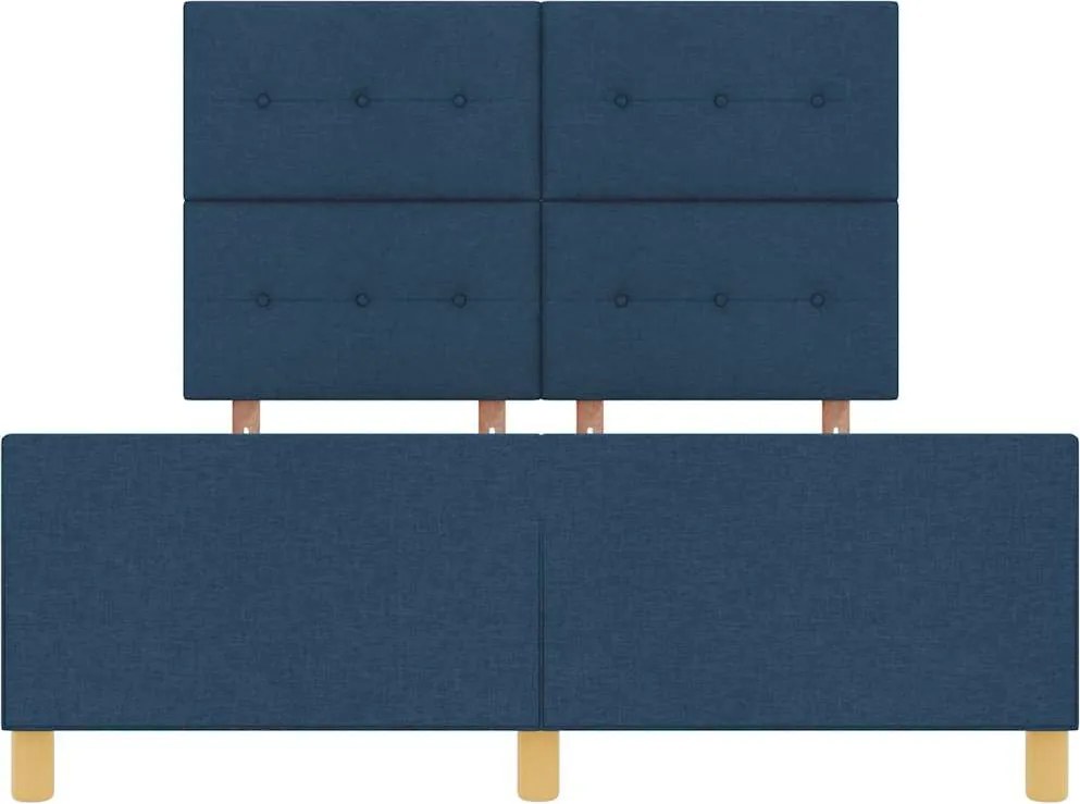 Rám postele s čelo Modrá 140 x 200 cm textil 3344738