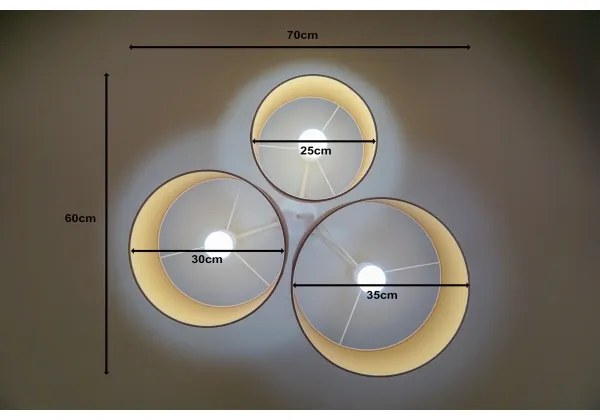 Duolla - Stropní svítidlo ROLLER TRIO 3xE27/60W/230V růžová