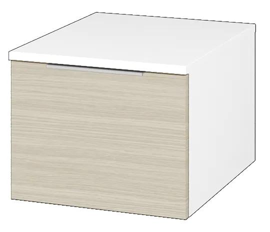 Dřevojas Skříň nízká DOS SNZ1 40 Varianta: N01 Bílá lesk / Úchytka T01 / N01 Bílá lesk