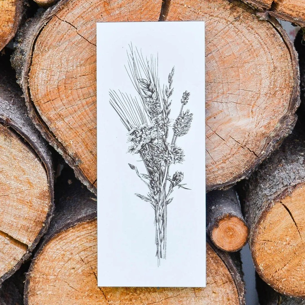 DUBLEZ | 3 dílný dřevěný obraz do jídelny - Květiny