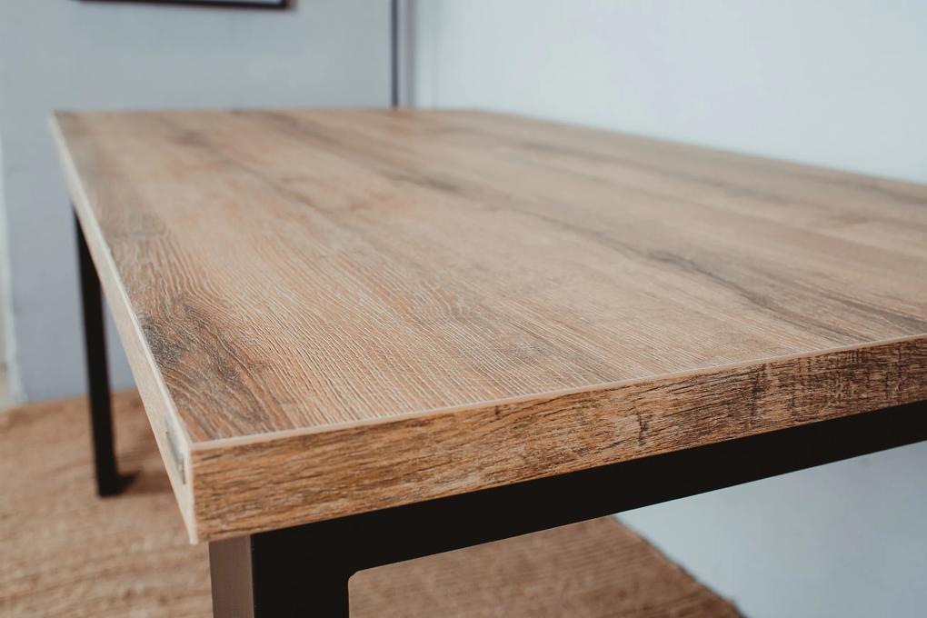 Wudboys Jídelní stůl Square - rozdělený Barva kovu: Bílá, Dřevo: Dub, Rozměr: 1400x900, moderní skandinávský styl