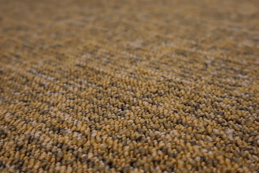 Vopi koberce Kusový koberec Alassio zlatohnědý kruh - 400x400 (průměr) kruh cm