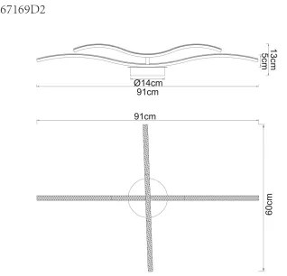 Globo 67169D2 - LED Přisazený lustr JULES LED/20W/230V