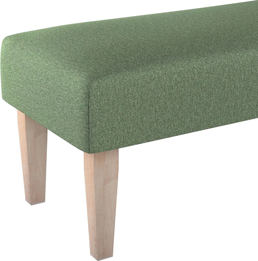 Dlouhá lavička 100x40cm barva zelená látka pletený vzor