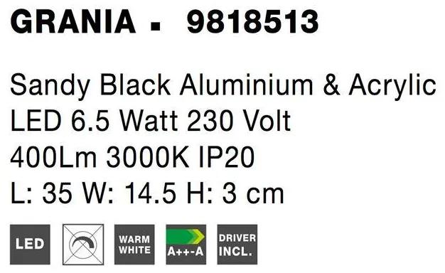 Nova Luce Nástěnné LED svítidlo GRANIA, 6.5W 3000K Barva: Zlatá