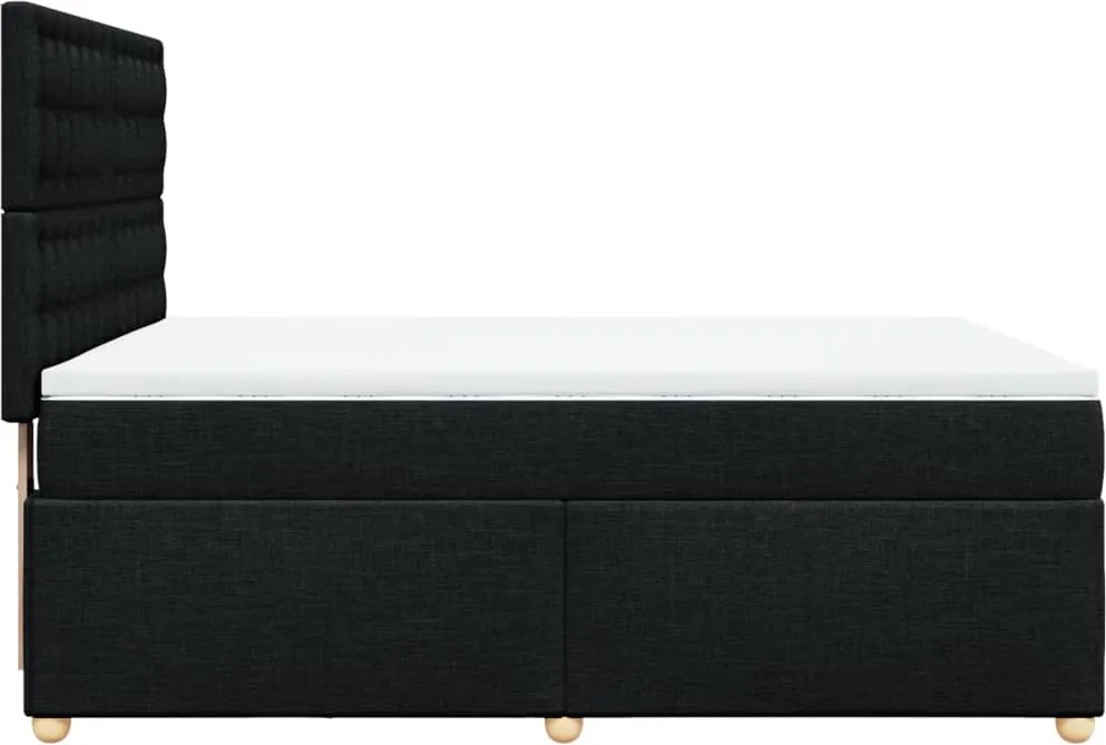 Box spring postel s matrací černá 140x200 cm textil 3291319