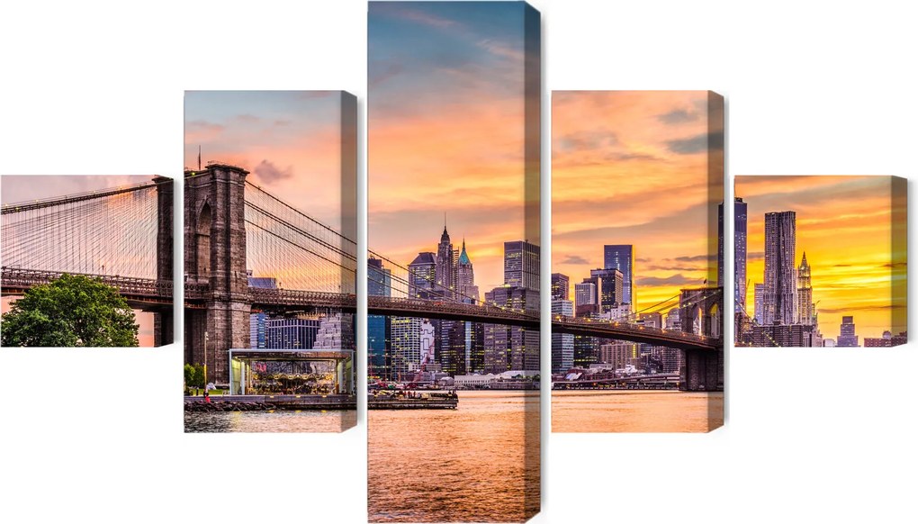 Vícedílný obraz Krajina New York Canvas do obývacího pokoje 150x90