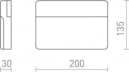 RED R13756 Svítidlo GAVIN nástěnná antracitová mléčný akryl 230V LED 13W IP65 3000K - RED - DESIGN RENDL