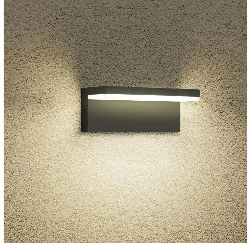 Brilagi - LED Venkovní nástěnné svítidlo TESSI LED/10W/230V černá IP54