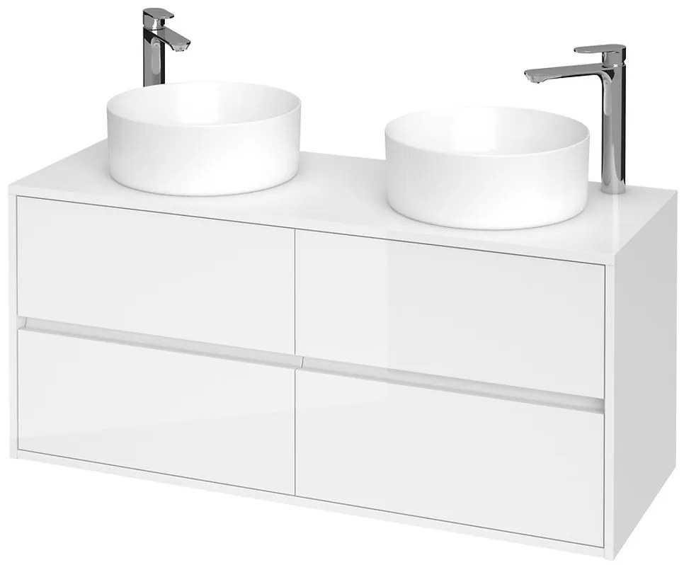 Cersanit Crea, skříňka pod umyvadlo s deskou 120cm, bílá, S931-002