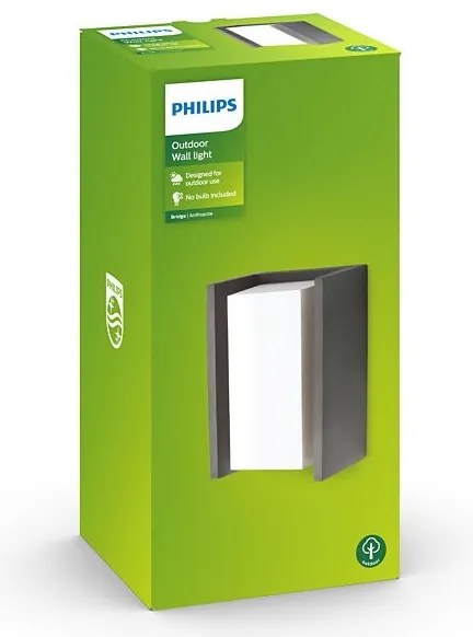 Philips - Venkovní nástěnné svítidlo BRIDGE 1xE27/15W/230V IP44