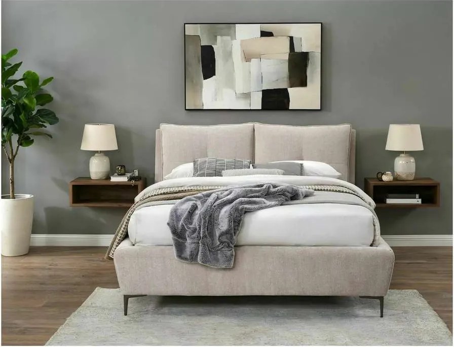 Postel Auburn 160 x 200 cm, krémová