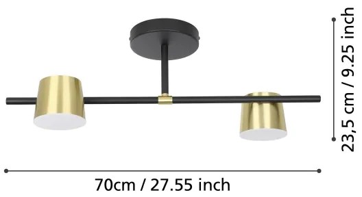 Eglo 39983 - LED Přisazený lustr ALTAMIRA 2xGU10/4,6W/230V 3000K zlatá