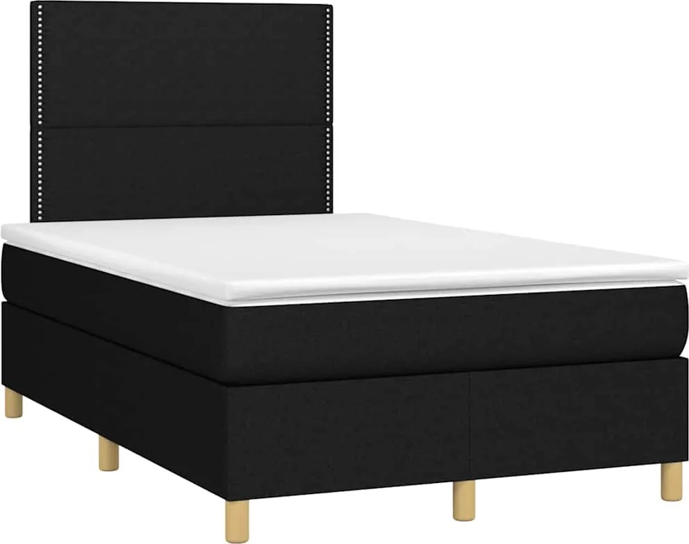 Box spring postel s matrací černá 120x190 cm textil 3269925