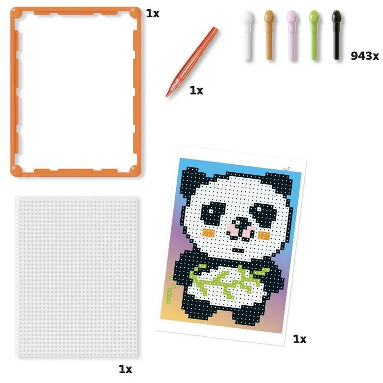 Quercetti Pixel Art Basic - Panda | BIANO