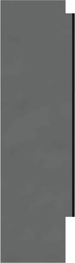 Koupelnová skříňka se zrcadlem 80 x 15 x 60 cm MDF zářivě šedá 331533