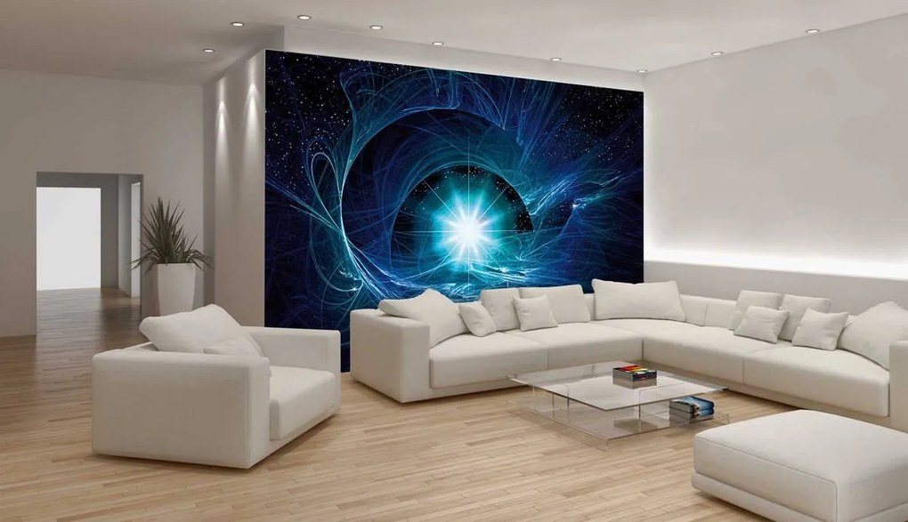 Fototapeta - Modrá abstraktní Supernova (152,5x104 cm)