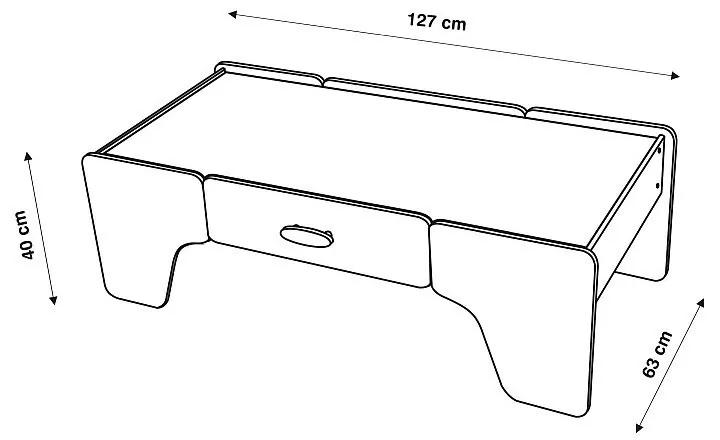 4iQ Dřevěný vláček - Vláčkodráha ANTEK 80 ks + hrací stůl