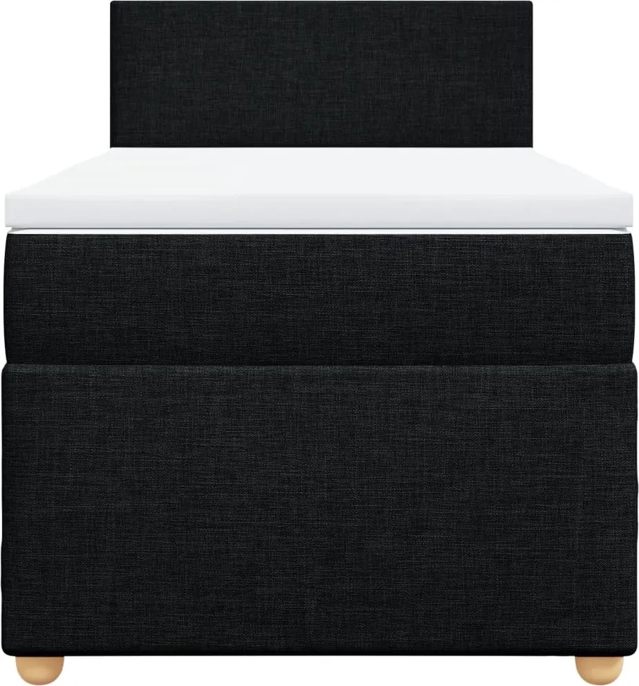 Box spring postel s matrací černá 90x190 cm textil 3288830