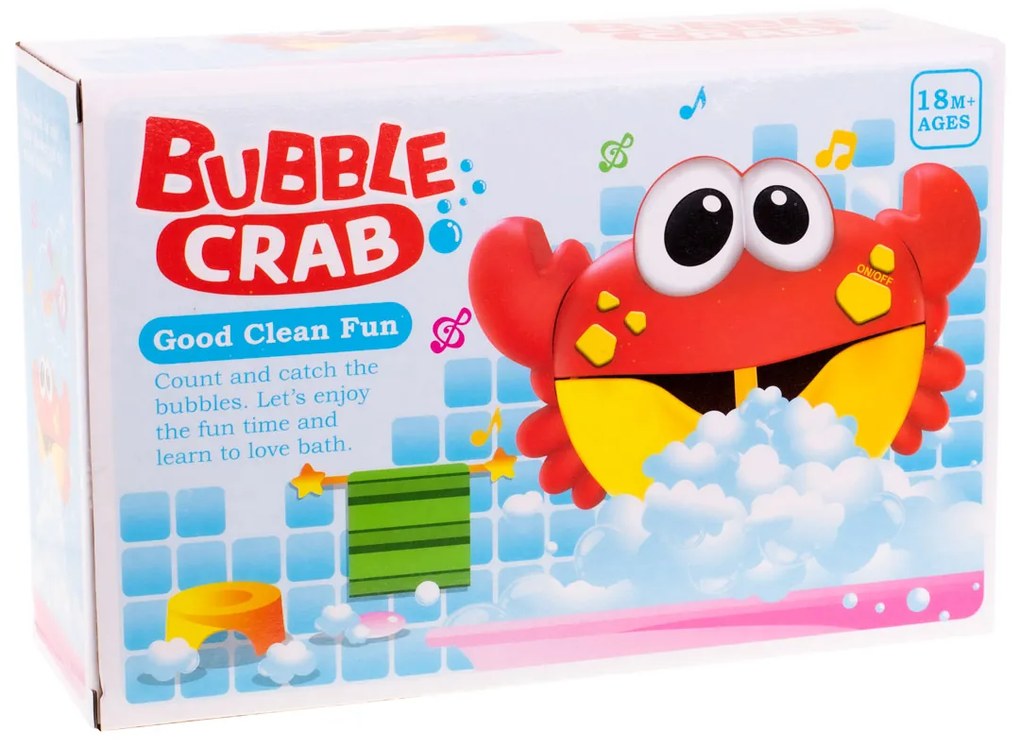 Creative Corner Pěnová hračka do koupele s generátorem bublinek krab