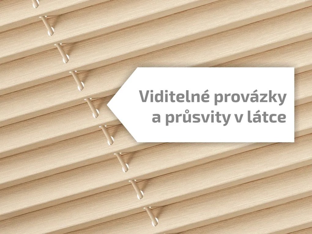 ZEBRA-SHOP Zastiňující roleta PLISSÉ PRO STŘEŠNÍ OKNO / SV. KRÉMOVÝ MELÍR / PD300 Značka okna: VELUX, Typ-údaj ze štítku: M06, Barva profilů: bílá