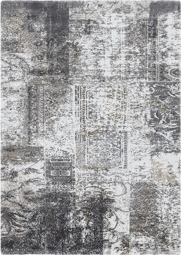 Breno Kusový koberec LUSH SEWING beige, 160x230 cm, Šedá/Béžová