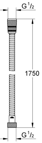 GROHE 22100000 - Sprchová hadice VITALIOFLEX METAL LONG-LIFE 1750 mm chrom