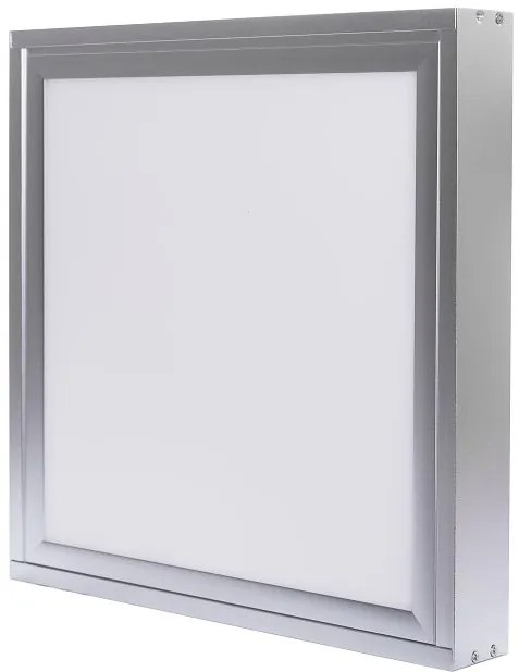 LED Solution Stříbrný přisazený LED panel s rámečkem 300 x 300mm 18W Premium Denní bílá 191069_191019