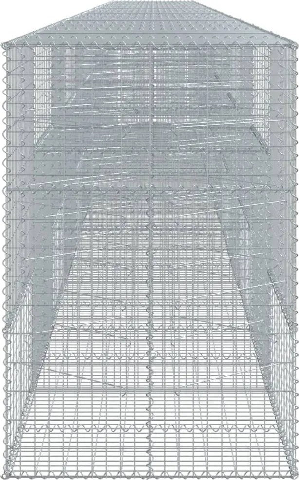 Gabionový koš s víkem 1 200 x 100 x 150 cm pozinkované železo 3295224