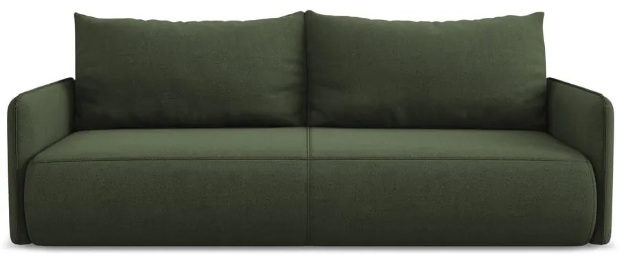 Zelená rozkládací/s úložným prostorem pohovka 216 cm Nanea – Makamii