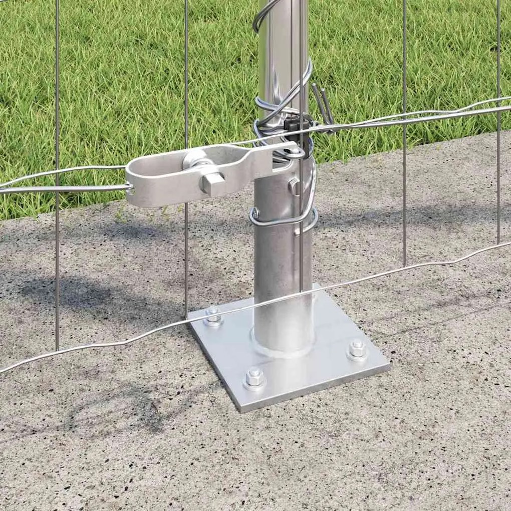 Zahradní euro plot s betonovým základem 25 x 1,2 m Stříbrná 3351037