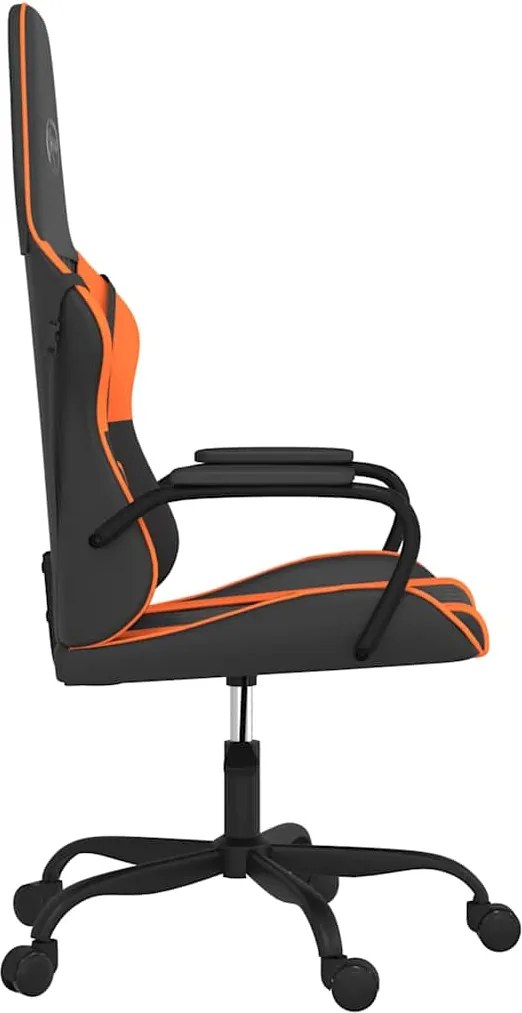 Herní židle černá a oranžová umělá kůže 3143781